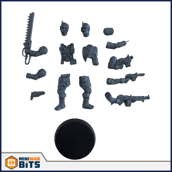 Cadian Shock Troops Sergeant Single Figure - MiniWar Bits