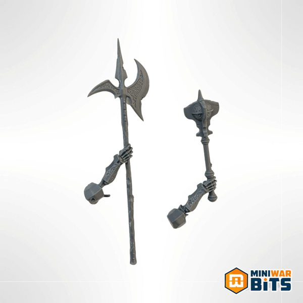 Deathrattle Skeleton Mace & Halberd Bits - MiniWar Bits