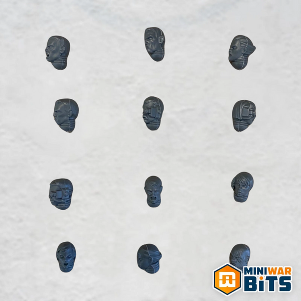 Imperial Navy Breacher Helmetless Head Bits - MiniWar Bits