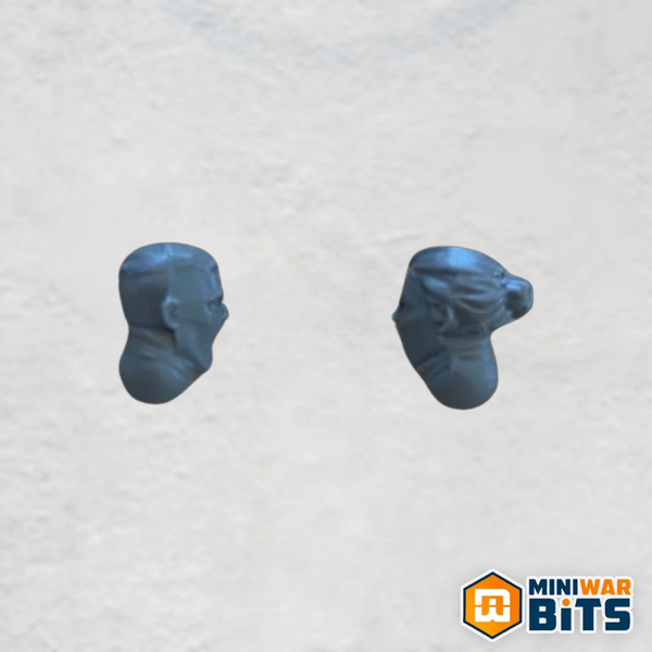 Kasrkin Helmetless Head Bits - MiniWar Bits