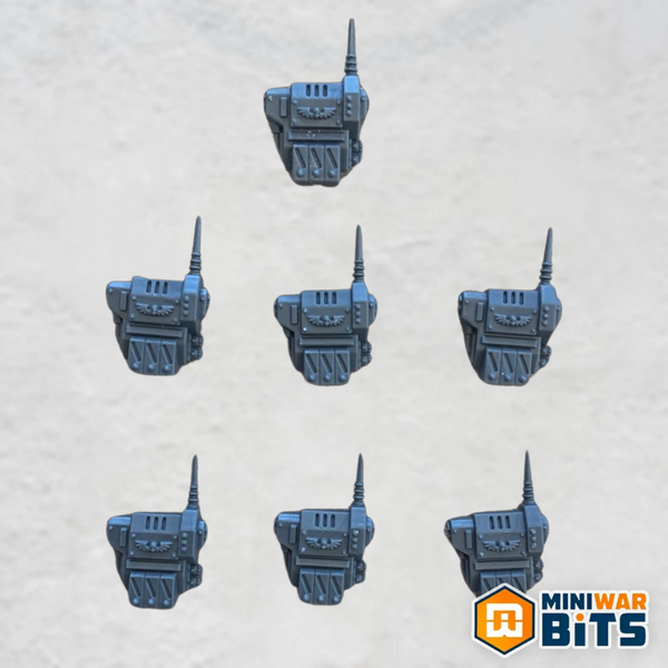 Kasrkin Trooper Backpack Bits - MiniWar Bits