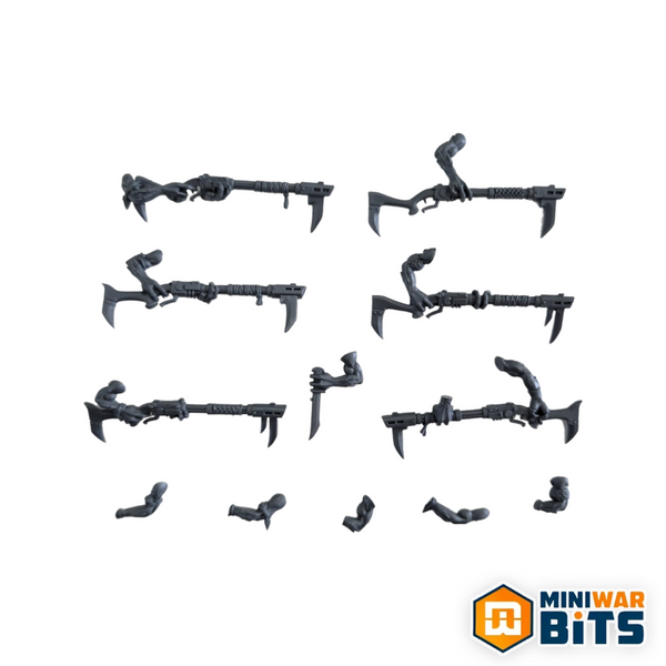 Kroot Carnivore Squad Rifle Arm Bits OOP - MiniWar Bits