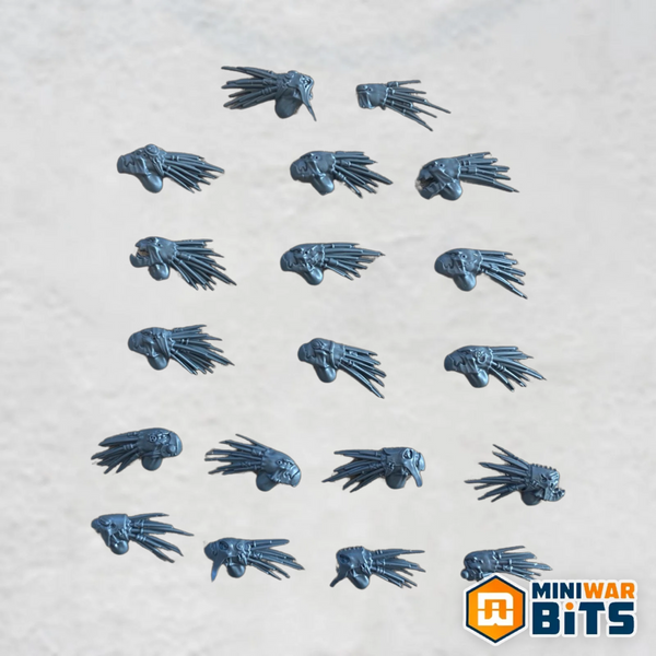 Kroot Farstalker Kinband Head Bits - MiniWar Bits