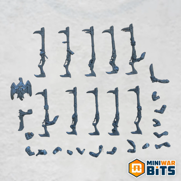 Kroot Farstalker Kinband Rifle & Arm Bits - MiniWar Bits