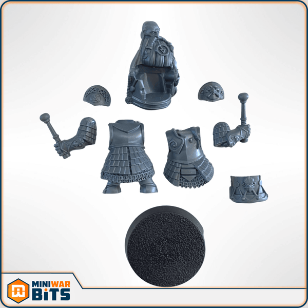 Longbeards Throng Musican Drummer Single Figure - MiniWar Bits