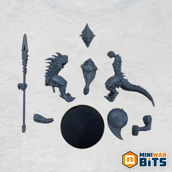 Saurus Warriors Single Figure w Celestitle Spear - MiniWar Bits