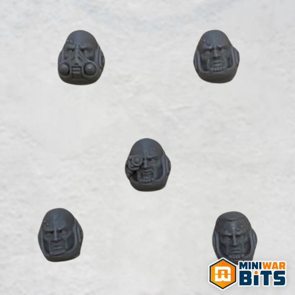 Terminator Squad Helmetless Head Bits - MiniWar Bits