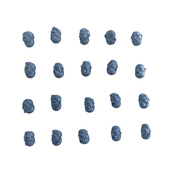 Hearthkyn Warriors Helmetless Bare Head Bits - MiniWar Bits