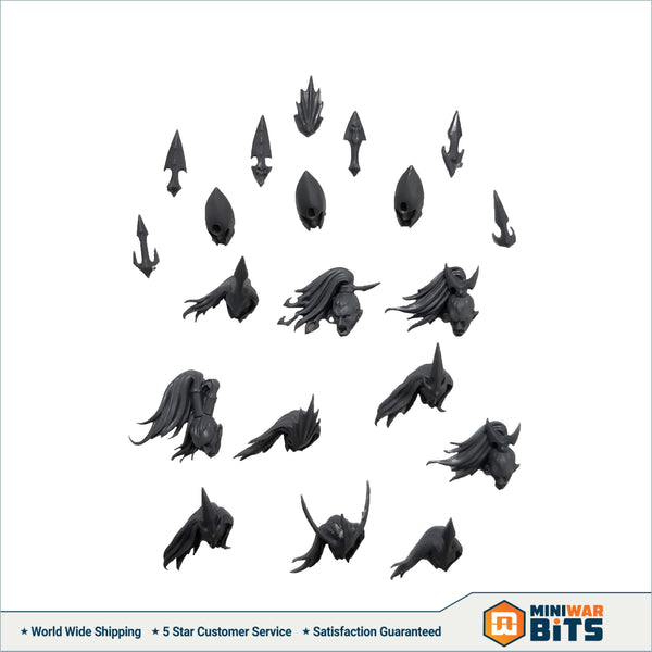 Black Ark Corsairs Head Bits - MiniWar Bits