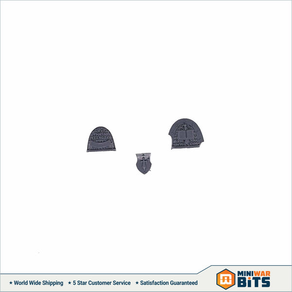Grey Knight Strike Squad Justicar Shoulder Pad Bits - MiniWar Bits