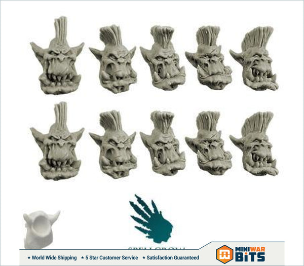 Orcs Slayers Heads Bits - MiniWar Bits