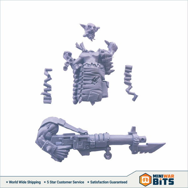 Ork Big Shoota Upgrade w/ Gretchin Ammo Bits - MiniWar Bits