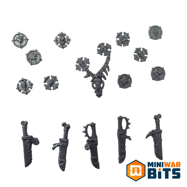Space Wolves Wulfen Knife & Accessory Bits - MiniWar Bits