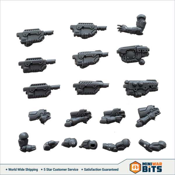 Van Saar Gang Lasgun & Plasma Gun Arm Bits - MiniWar Bits