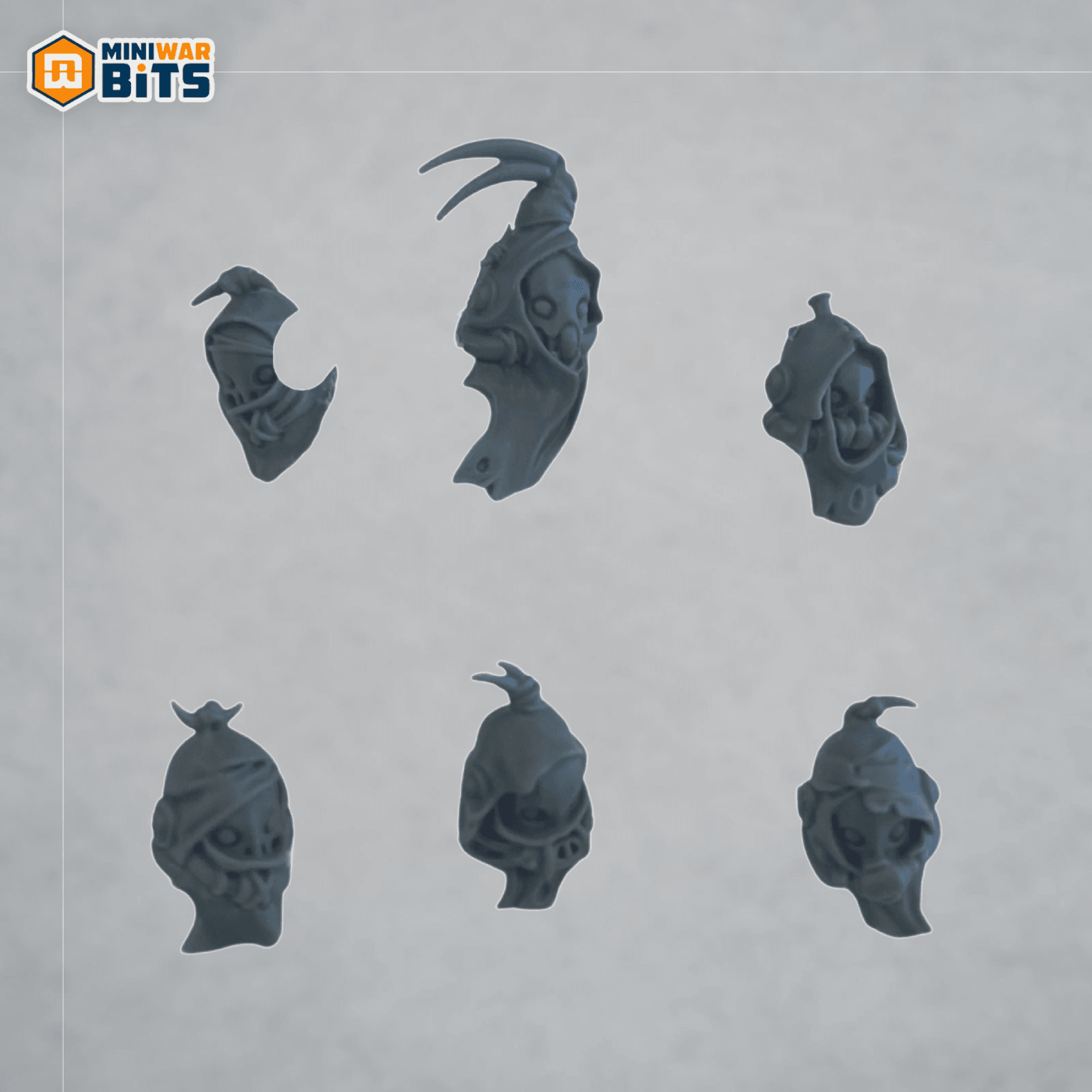 Ash Waste Nomads War Party Head Bits - MiniWar Bits