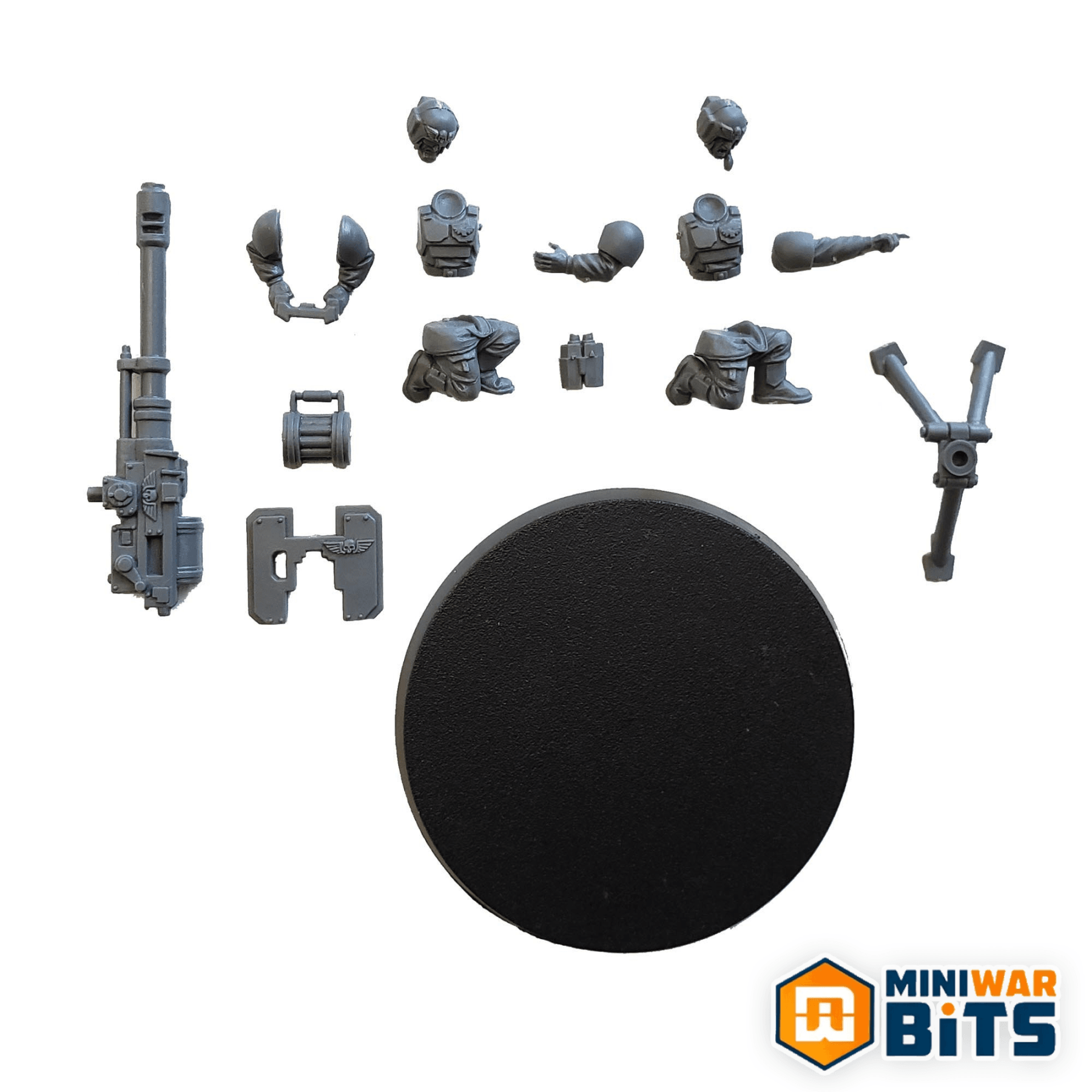 Cadian Heavy Weapon Autocannon Team Single Figure - MiniWar Bits
