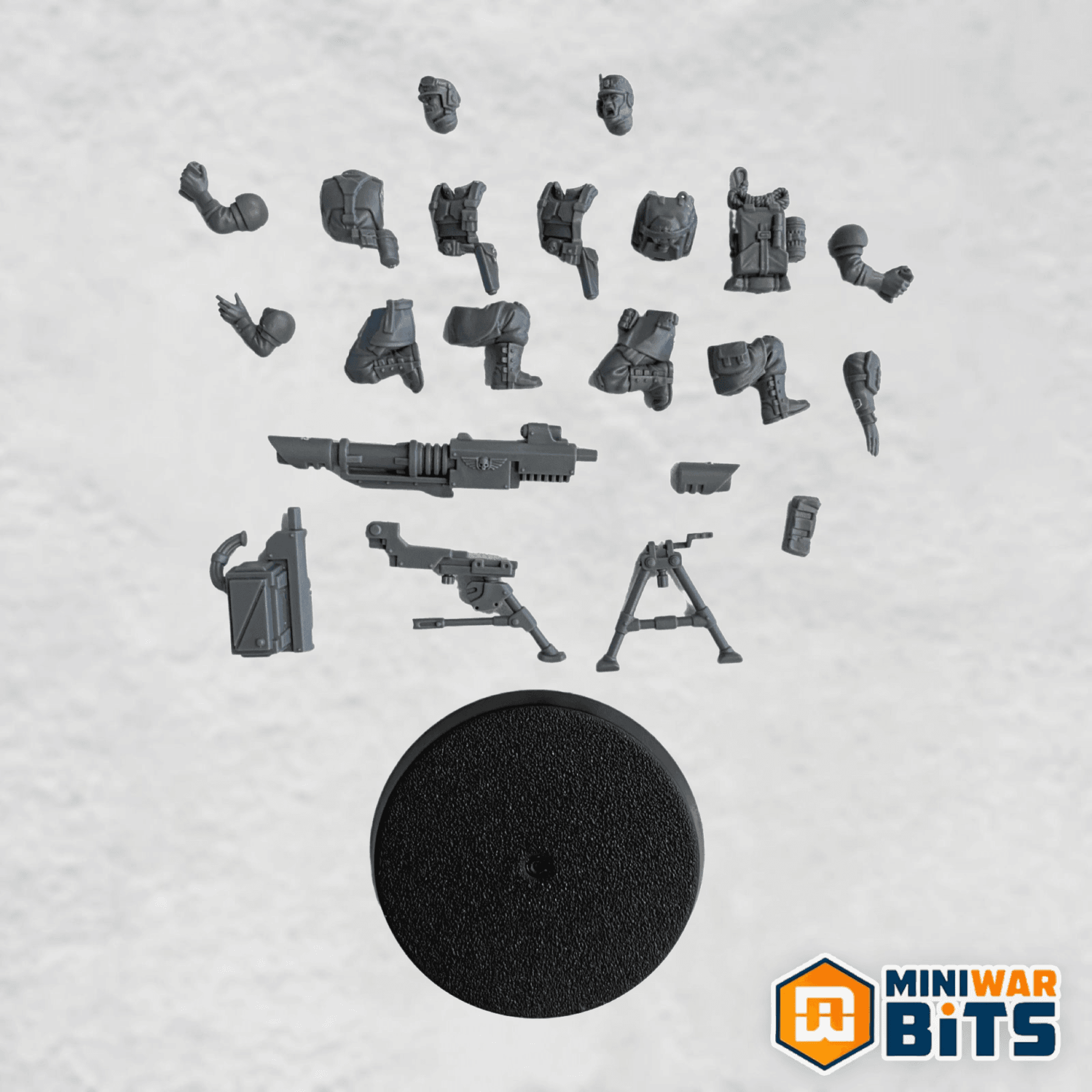 Cadian Heavy Weapon Lascannon Team - MiniWar Bits