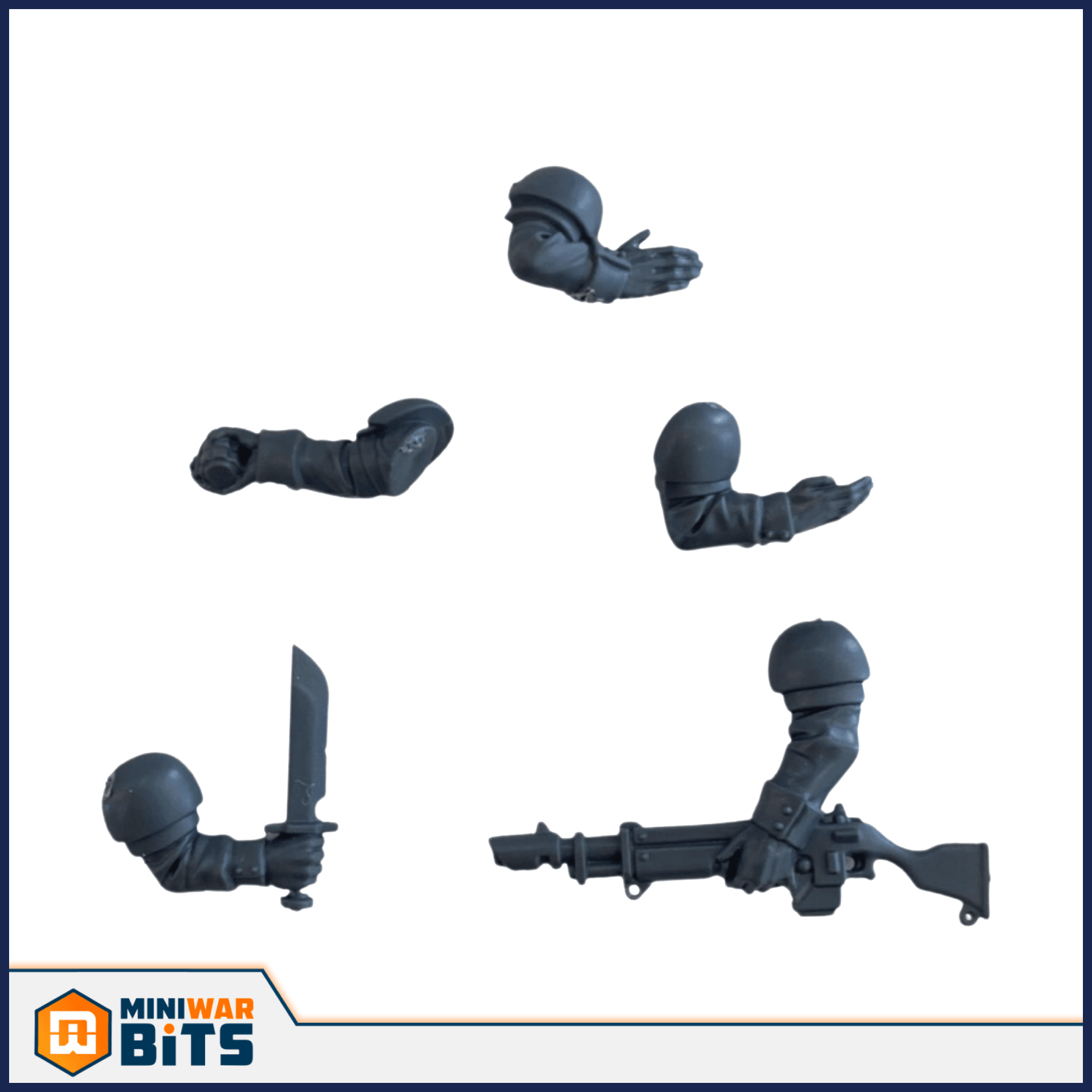 Cadian Shock Troops Action Arm Bits - MiniWar Bits