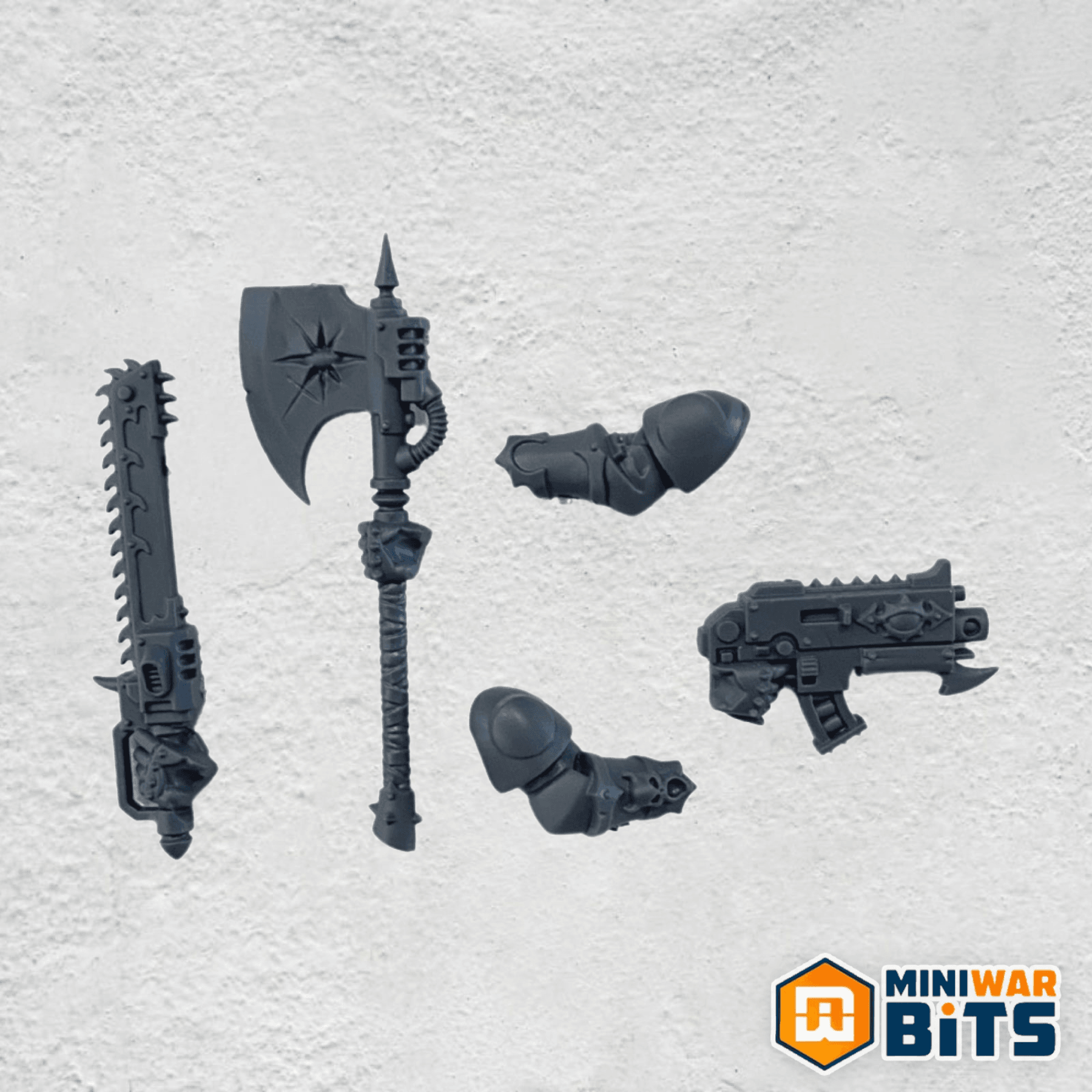 Chosen Power Axe, Chainsaw & Bolter Upgrade Bits - MiniWar Bits