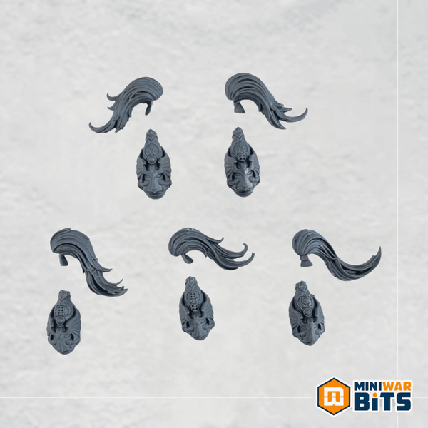 Custodian Guard Squad Head Bits - MiniWar Bits