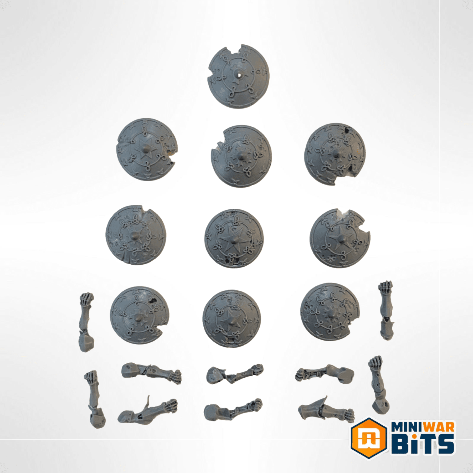 Deathrattle Skeletons Shield & Arm Bits - MiniWar Bits