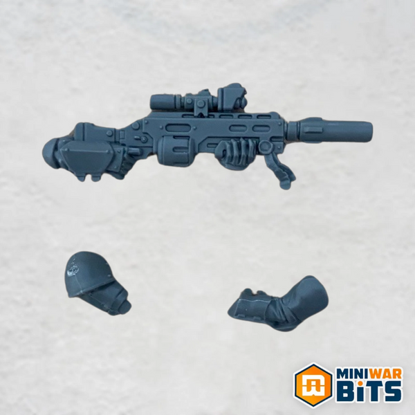 Exaction Squad Arbites Marksman Rifle Bits - MiniWar Bits