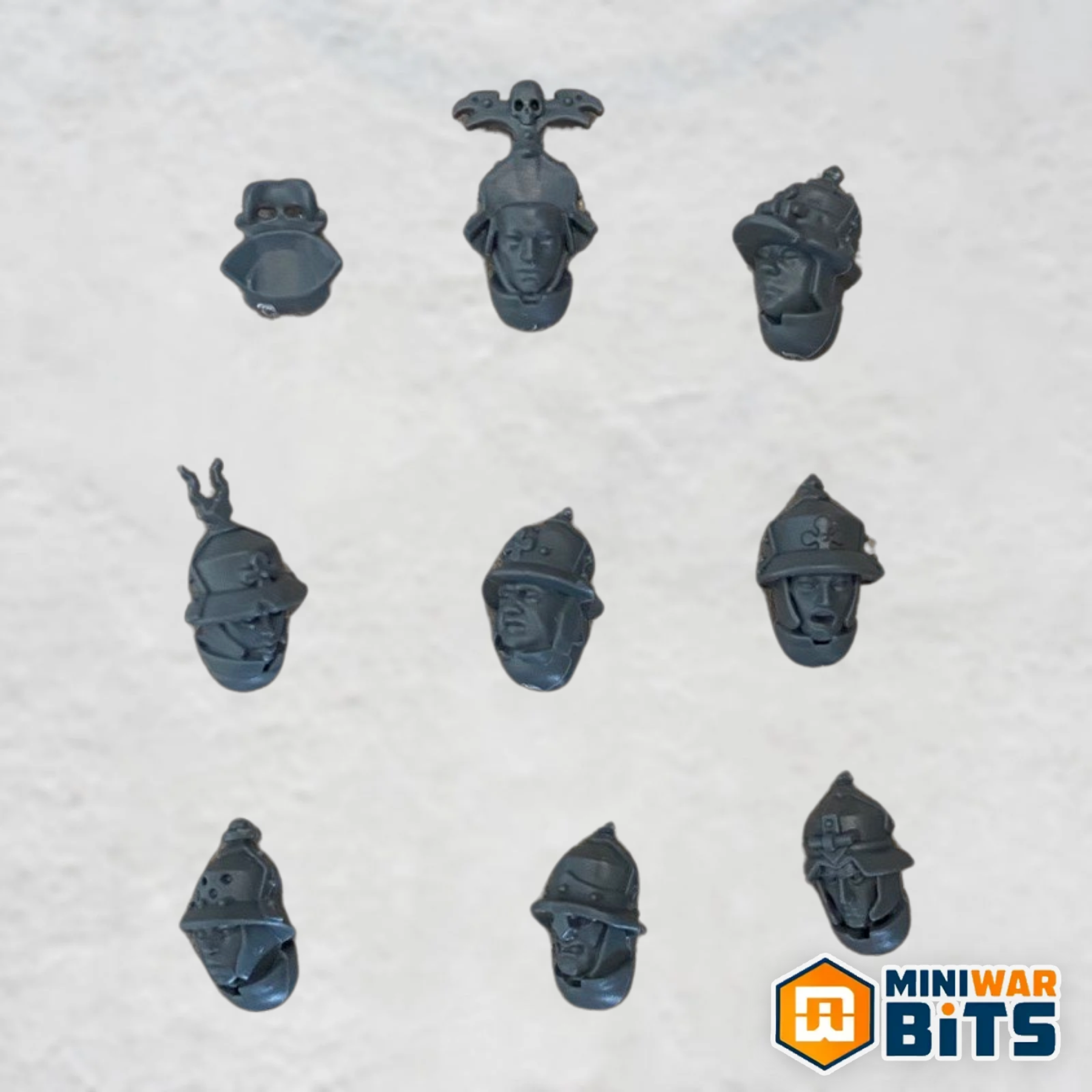 Freeguild Fusiliers Face Head Bits - MiniWar Bits
