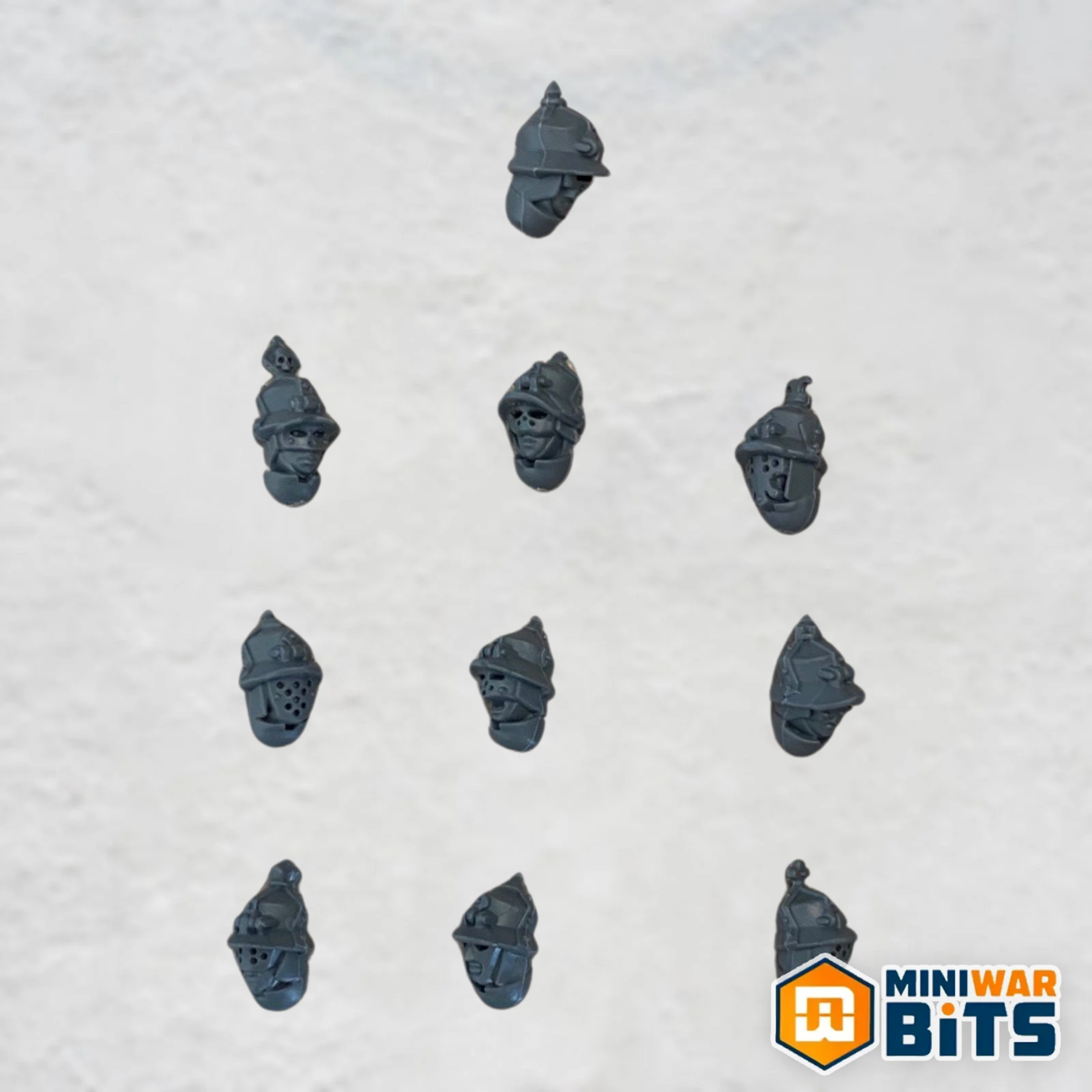 Freeguild Fusiliers Head Bits - MiniWar Bits