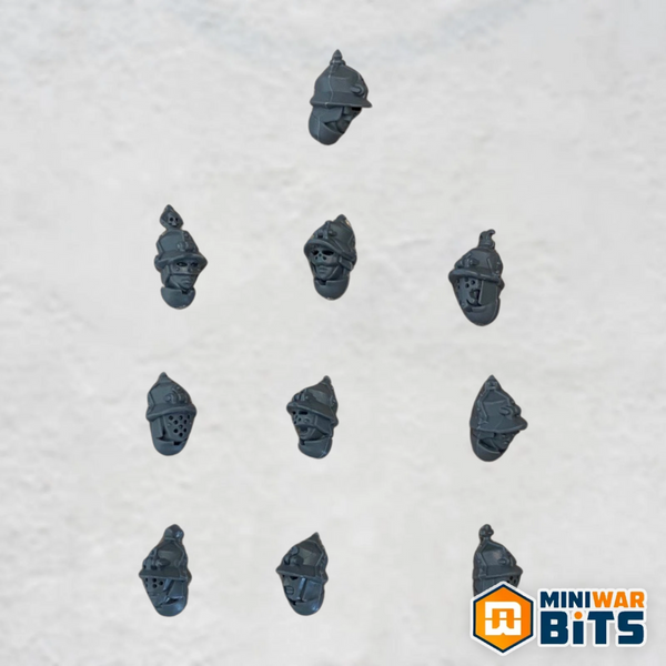 Freeguild Fusiliers Head Bits - MiniWar Bits