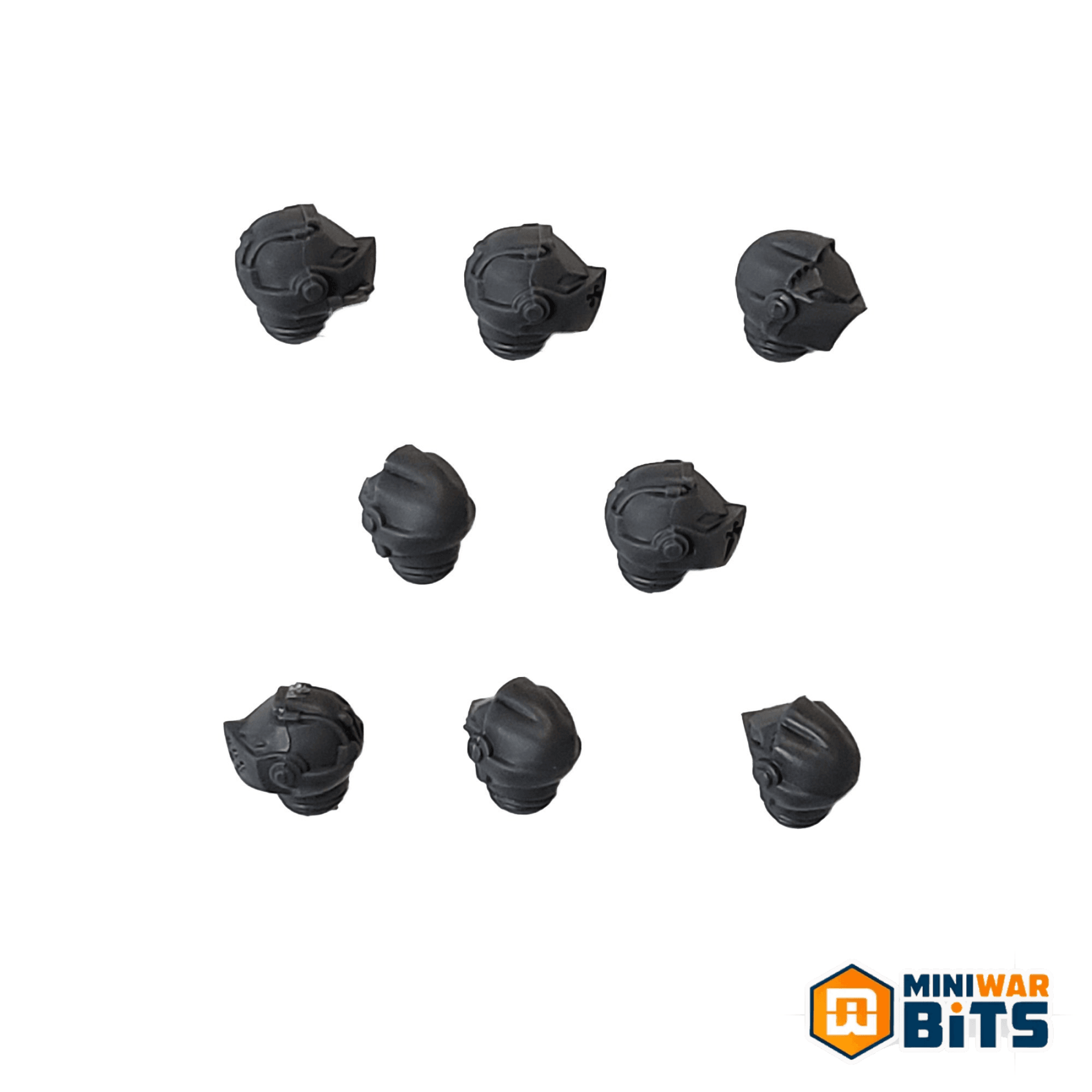 Grey Knight Paladin Terminator Head Bits - MiniWar Bits
