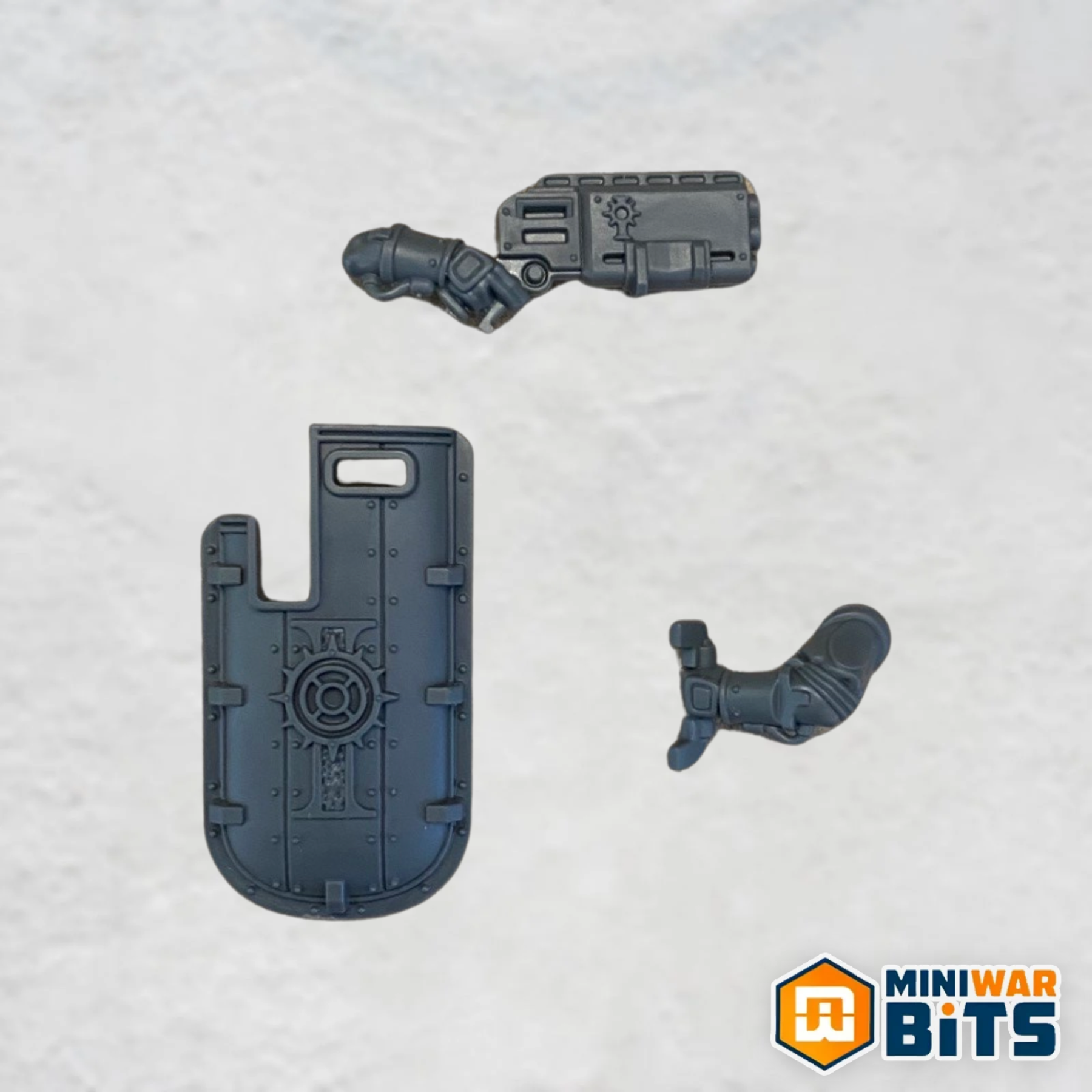 Imperial Navy Breacher Enduarant Shield & Shotgun Bits - MiniWar Bits