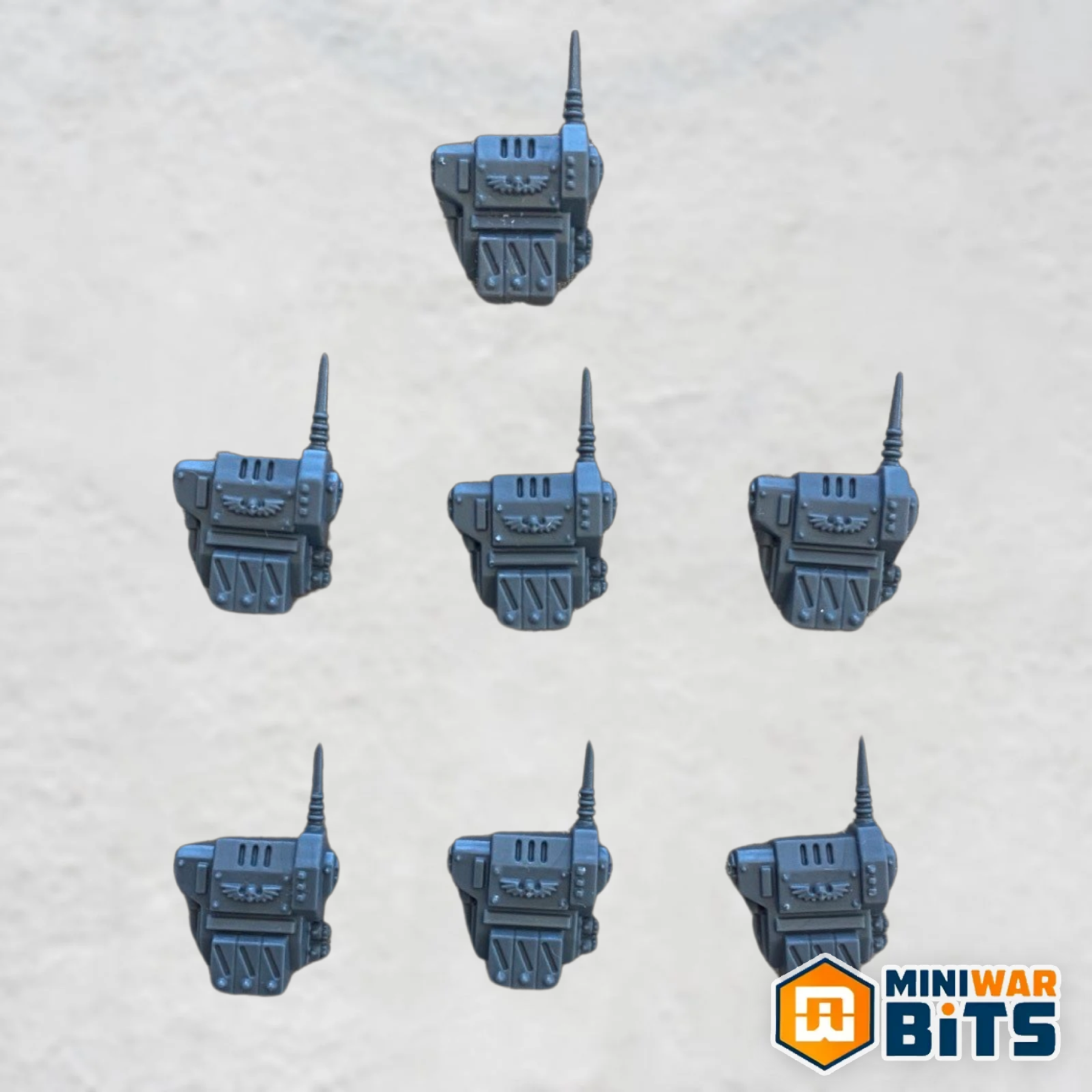 Kasrkin Trooper Backpack Bits - MiniWar Bits