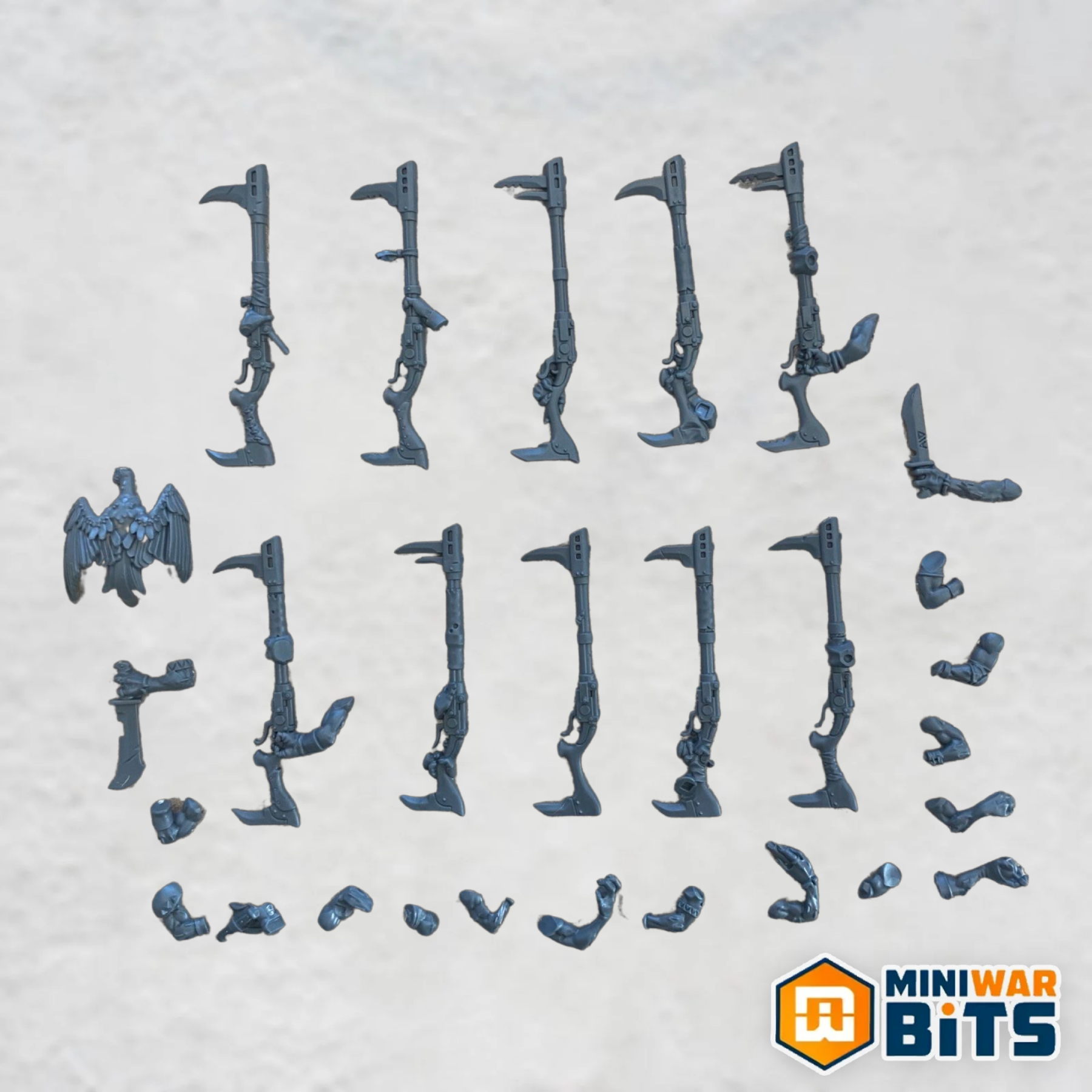 Kroot Farstalker Kinband Rifle & Arm Bits - MiniWar Bits