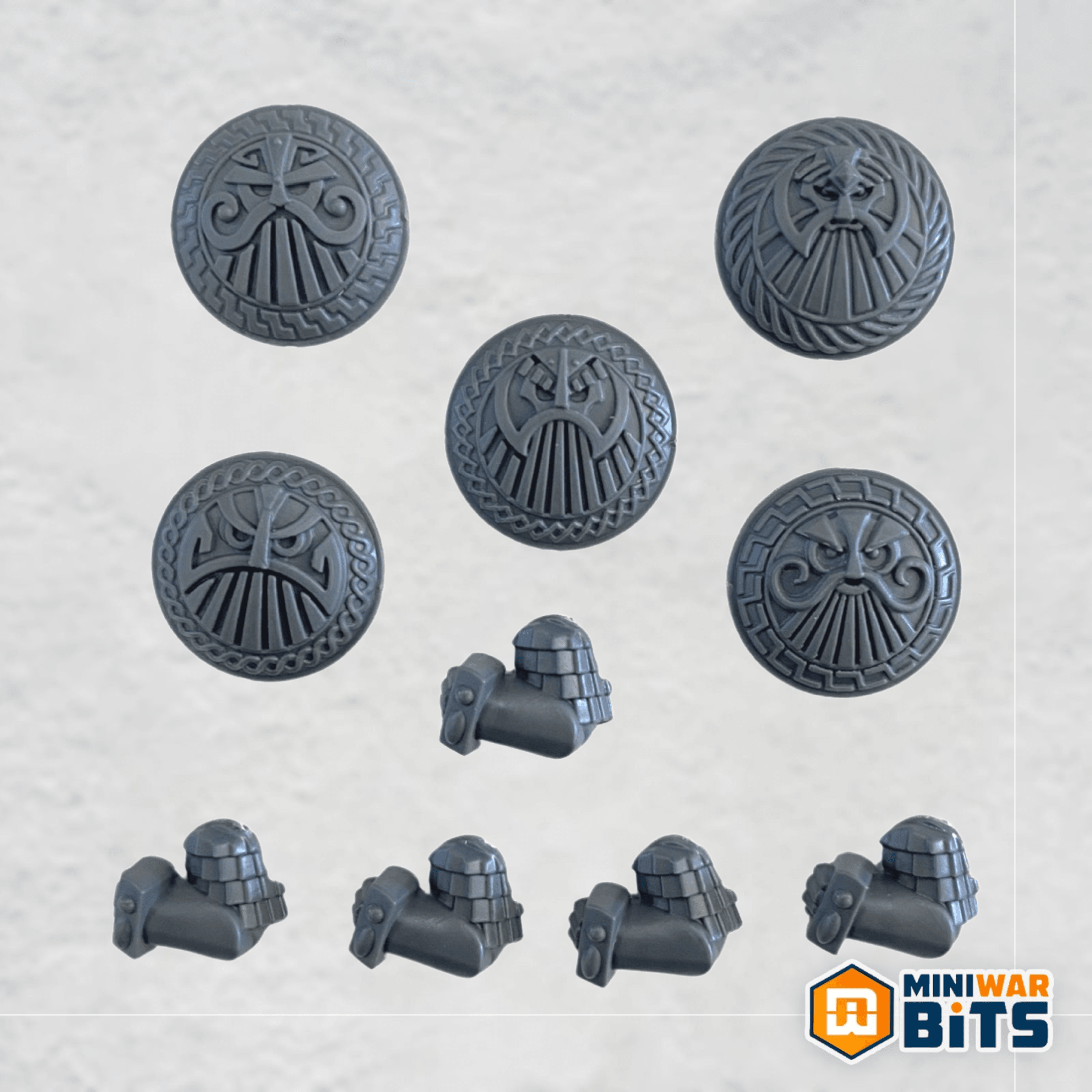 Longbeards Shield & Arm Bits - MiniWar Bits