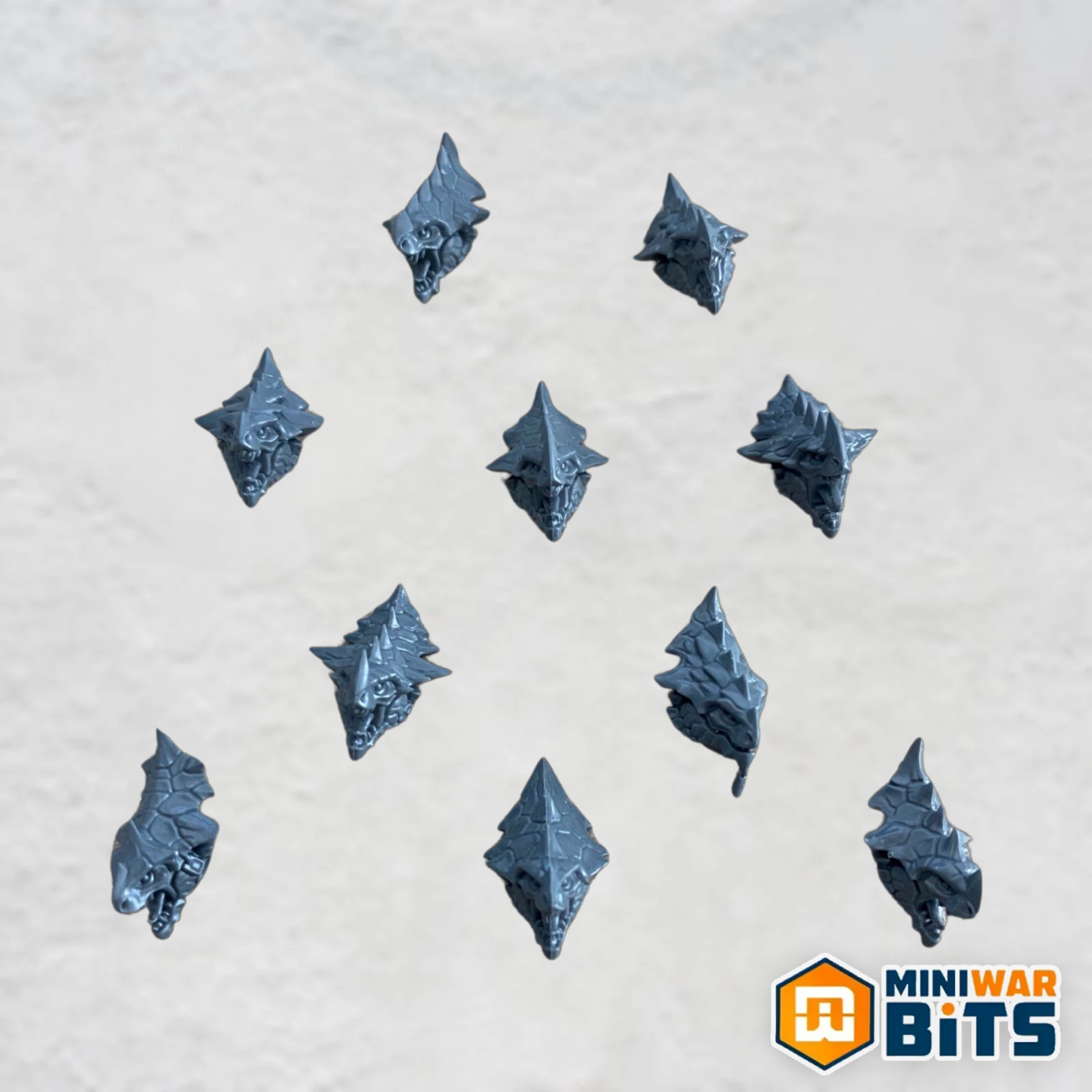 Saurus Warriors Head Bits - MiniWar Bits
