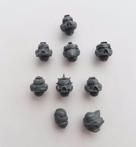 Vanguard Veterans Heads (x9) - Warhammer 40k Space Marine Deathwatch ...