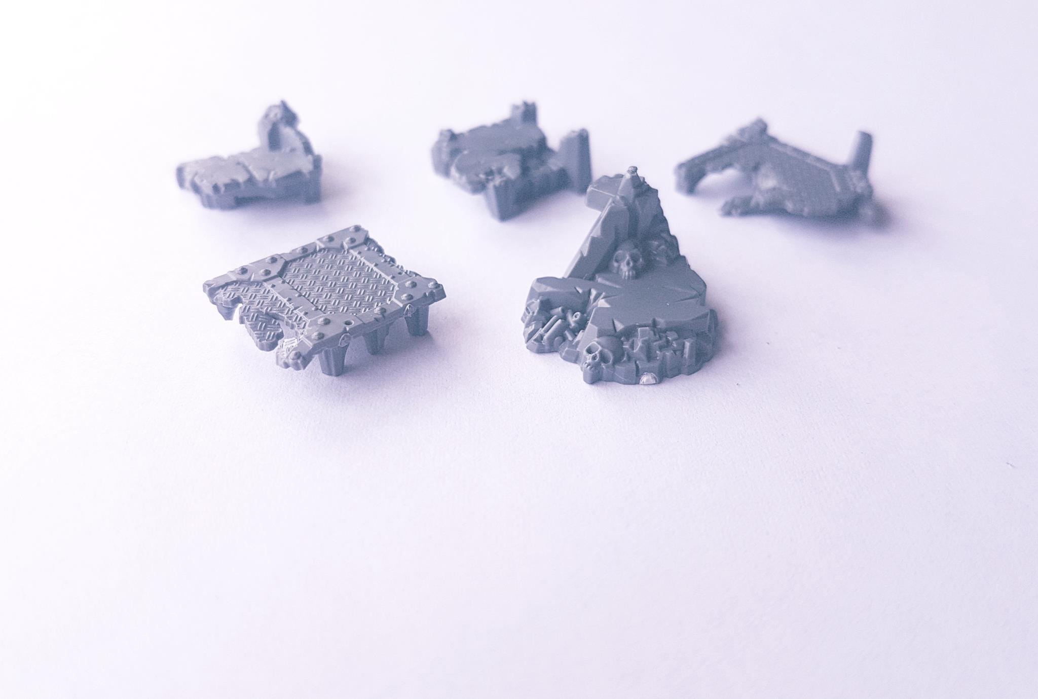 Industrial Rubble Debris Scenery Base Bits - MiniWar Bits
