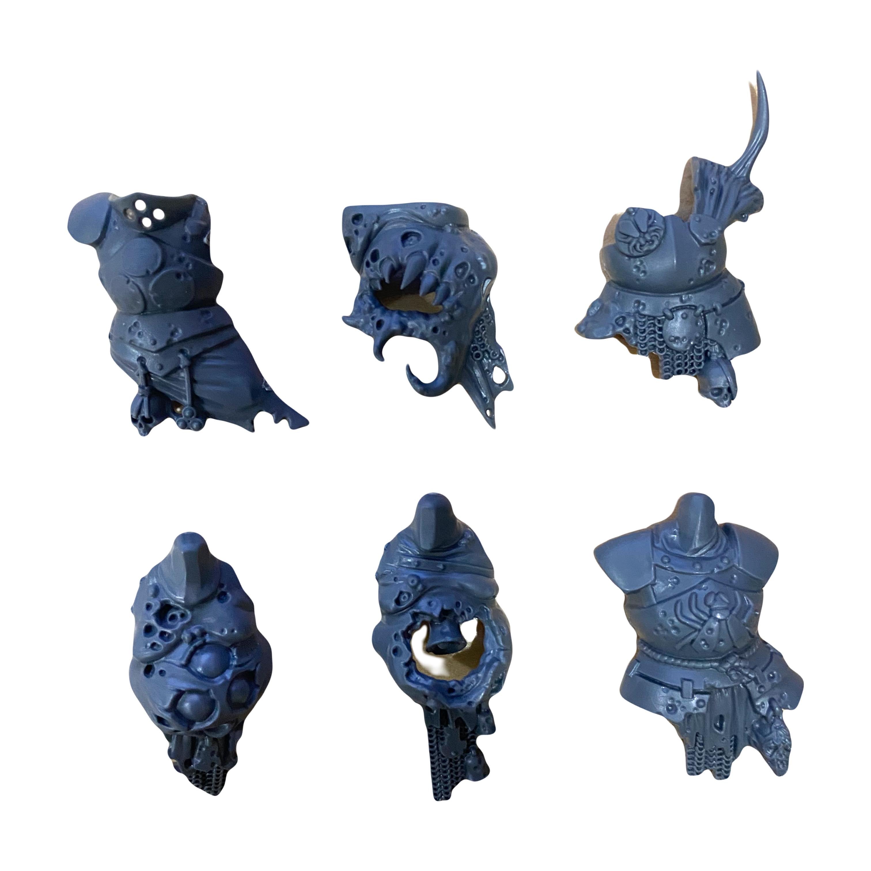 Putrid Blightkings Assorted Front Torso Bits - MiniWar Bits