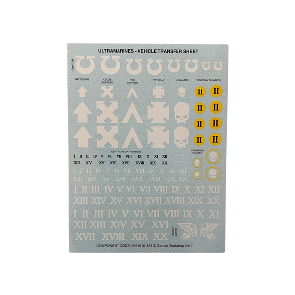 Ultramarines - Vehicle Decal Transfer Sheet - MiniWar Bits