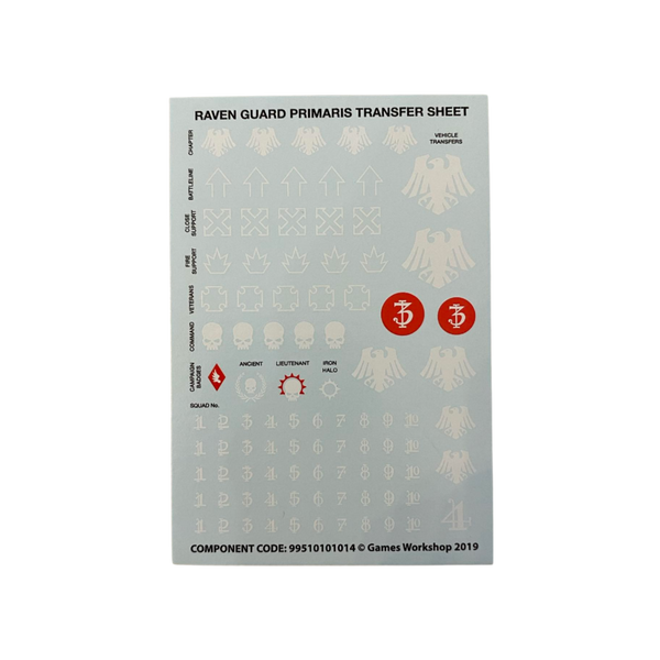 Raven Guard Primaris Decal Transfer Sheet - MiniWar Bits