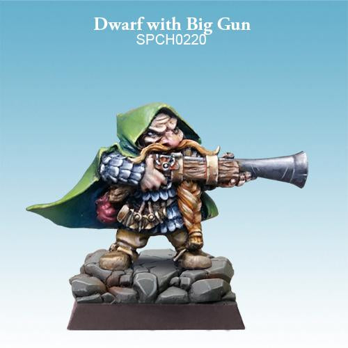 Dwarf with Big Gun - MiniWar Bits