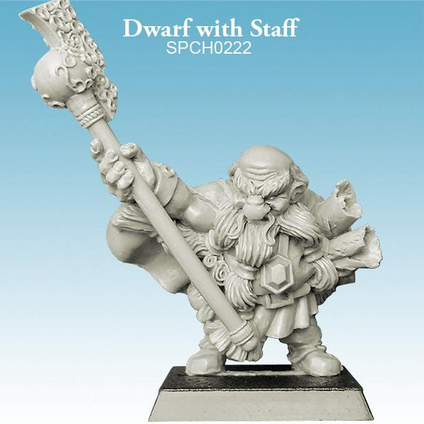 Dwarf with Staff - MiniWar Bits