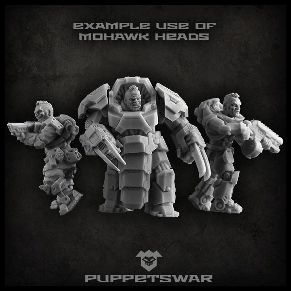 Mohawk Heads - MiniWar Bits
