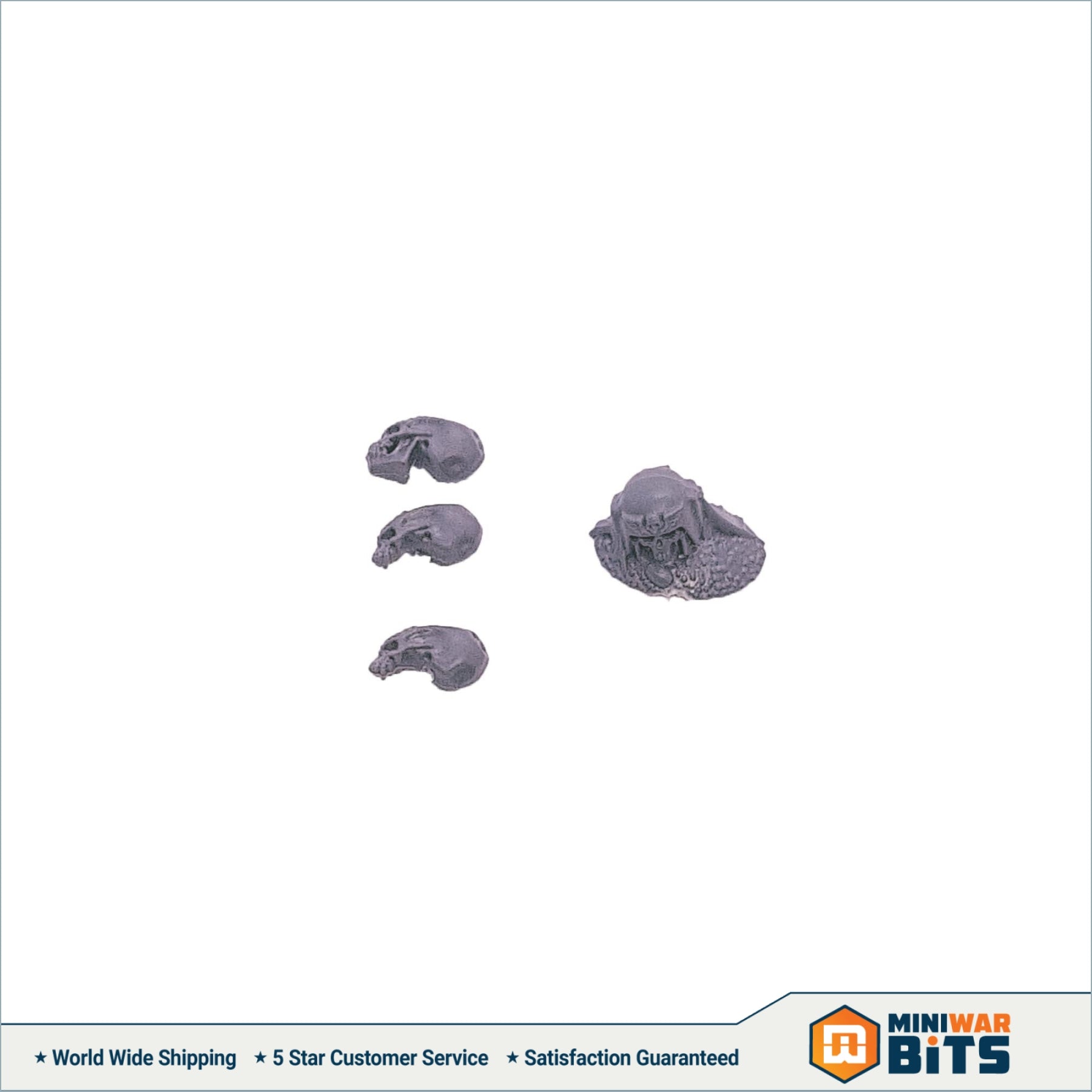 Acolyte Hybrids Trophy Skulls Base Bits - MiniWar Bits