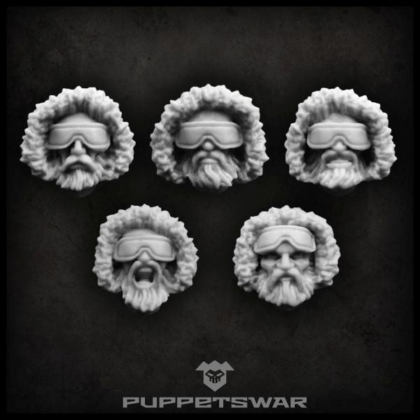 Arctic Troopers Heads - MiniWar Bits