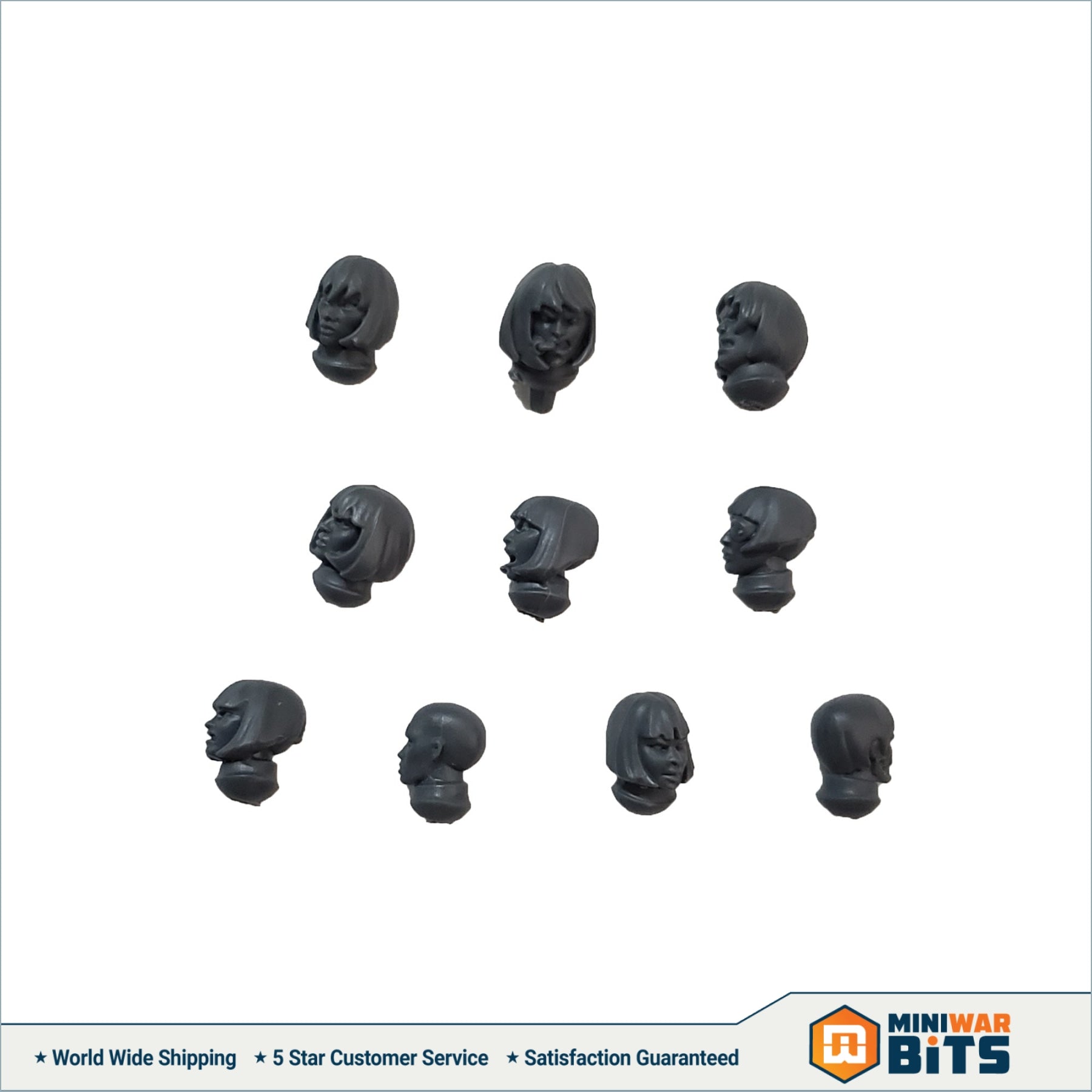 Battle Sisters Squad Head Bits - MiniWar Bits