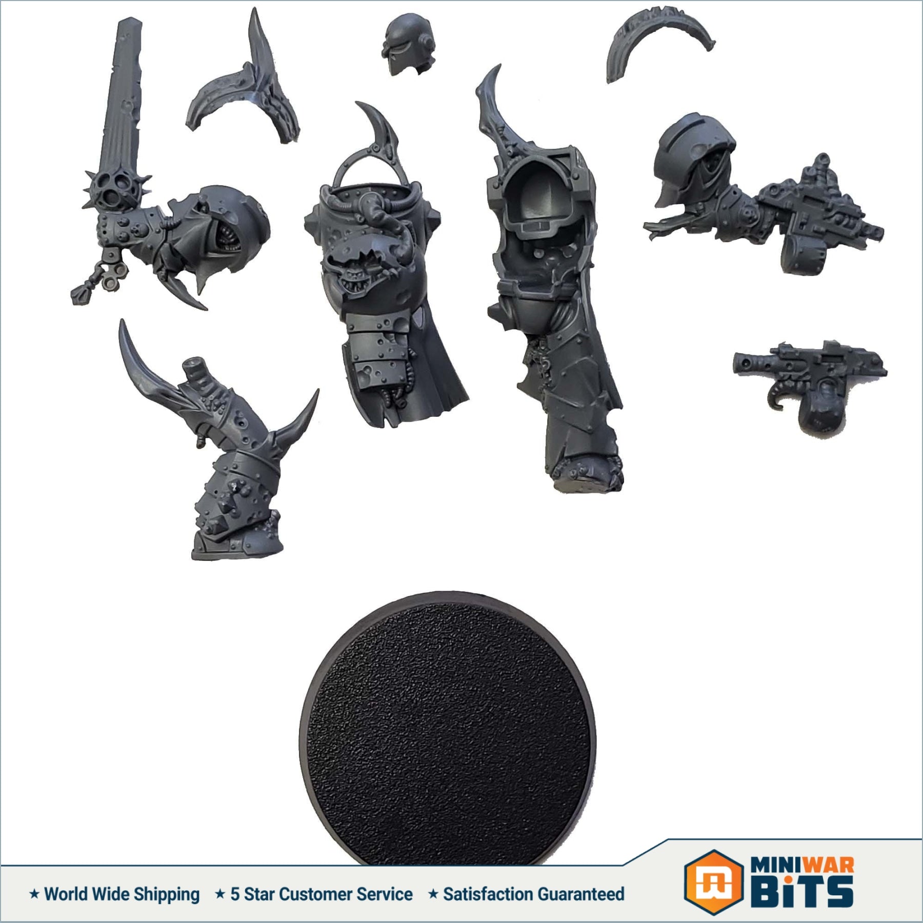 Blightlord Terminator Single Figure w/ Balesword & Bolter - MiniWar Bits