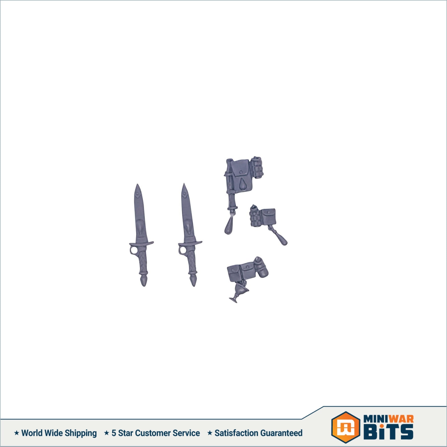 Blood Angels Sanguinary Guard Pouches, Knife & Accessory Bits - MiniWar Bits