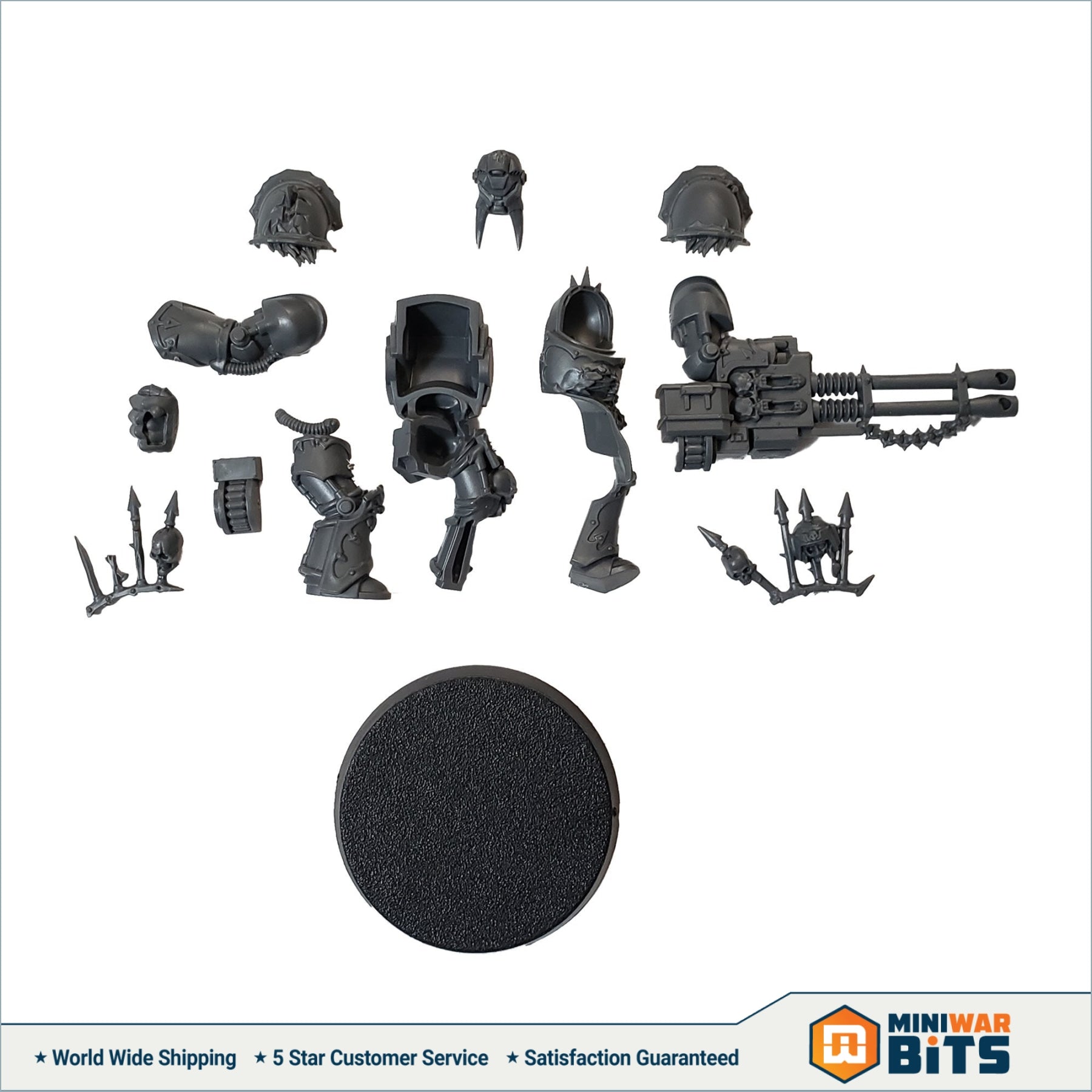 Chaos Space Marine Terminator with Reaper Autocannon - MiniWar Bits