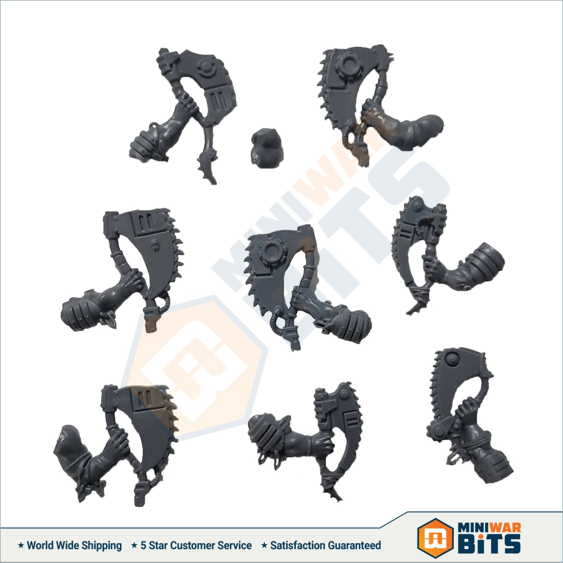 Corpse Grinder Cult Gang Chain Cleaver Bits - MiniWar Bits